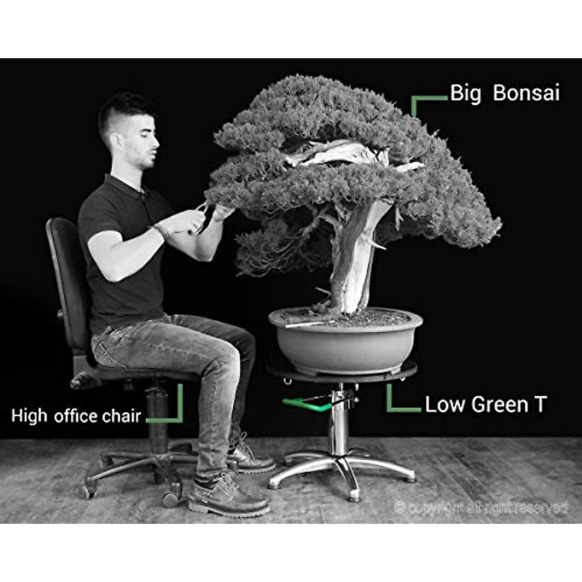 Pollice Verde Green T Basic - Professional Bonsai Turntable - Round