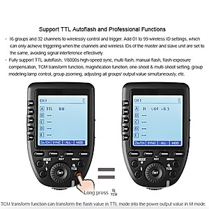 Godox Camera Flash Trigger Xpro-N for Nikon Wireless Remote 2.4GHz 1/8000s HSS TTL-Convert-Manual Large Screen Design Customizable Functions