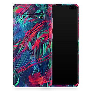 DesignSkinz Liquid Abstract Paint Remix V4 Protective Vinyl Decal Wrap Skin Cover Compatible with The Samsung Galaxy S20 (Screen Trim & Back Glass Skin)