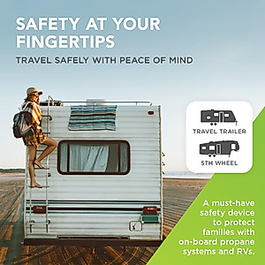 GasStop - Propane Tank Gauge with Leak Detector & Emergency Shut-Off - Pressure Indicator Universal Meter - RV & Camper Accessories