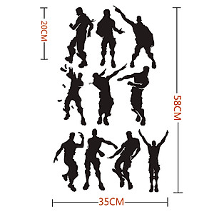 Game Wall Decal Wall Sticker Poster Dancing Decal Nursery Boys Room Wall Vinyl Decal Game Stickers(13.8" x 22.8")