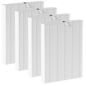 C545 True HEPA Replacement Filter S Compatible with Winix C545 Air Cleaner Purifier, Compare to Part number 1712-0096-00, 4 Pack HEPA Filtrer only