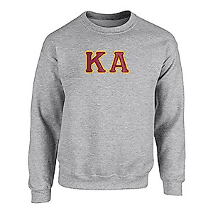 Kappa Alpha Twill Letter Crewneck Sweatshirt Black XL
