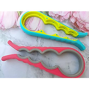 Multi-Purpose Adjustable Rubber Strap Wrench Opener, Easy Open Jar Openers Tighten Bottle Jar Can Opener for Weak Hands, Elderly and Arthritis Sufferers (2 Pack)