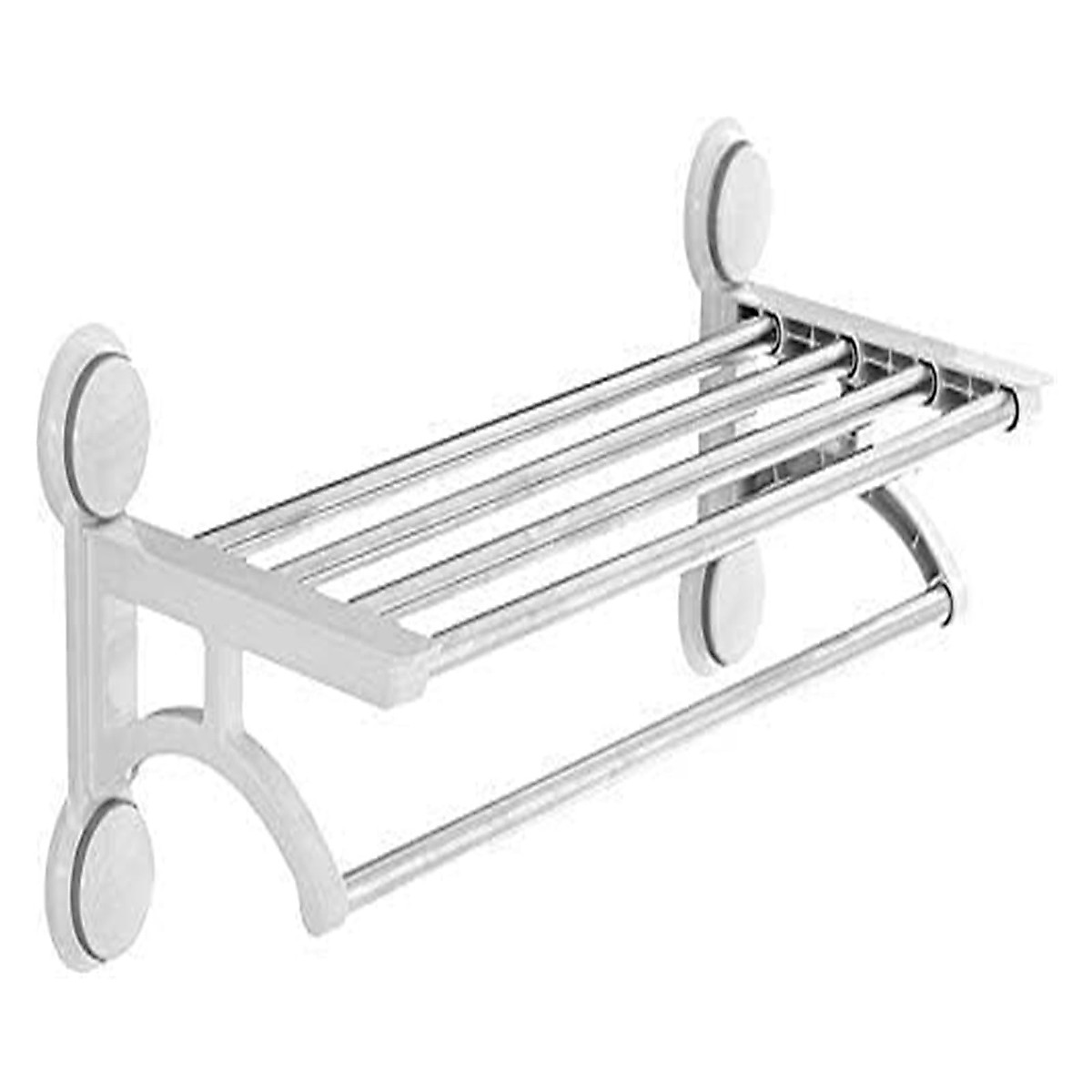 Towel Racks Towel Rail Holder Towel Bar Stainless Steel Powerful Suction Cup Multi-Function Bathroom