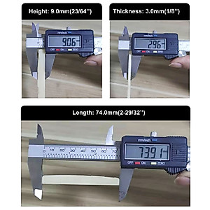 Vencetmat Acoustic Guitar Bridge Saddles, Fit for 74mm & 72mm Bridge Slot, Pure Complete Bone, Ivory Color, 4 Pack