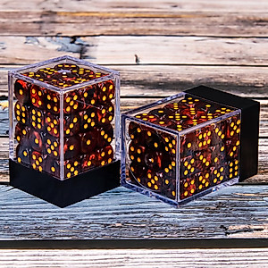 36 of Pack 12MM 6 Sided Mini Dice Set,Two Colours D6 Game Dice Set, 6 Sided Standard Dices for Yahtzee, Bunco or Teaching Math,with Portable Plastic Box(Dark Red+Black)