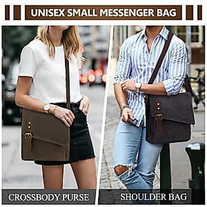 Small Messenger Bag,VONXURY Water Resistant Shoulder Bag Canvas Crossbody Purse for Women Men