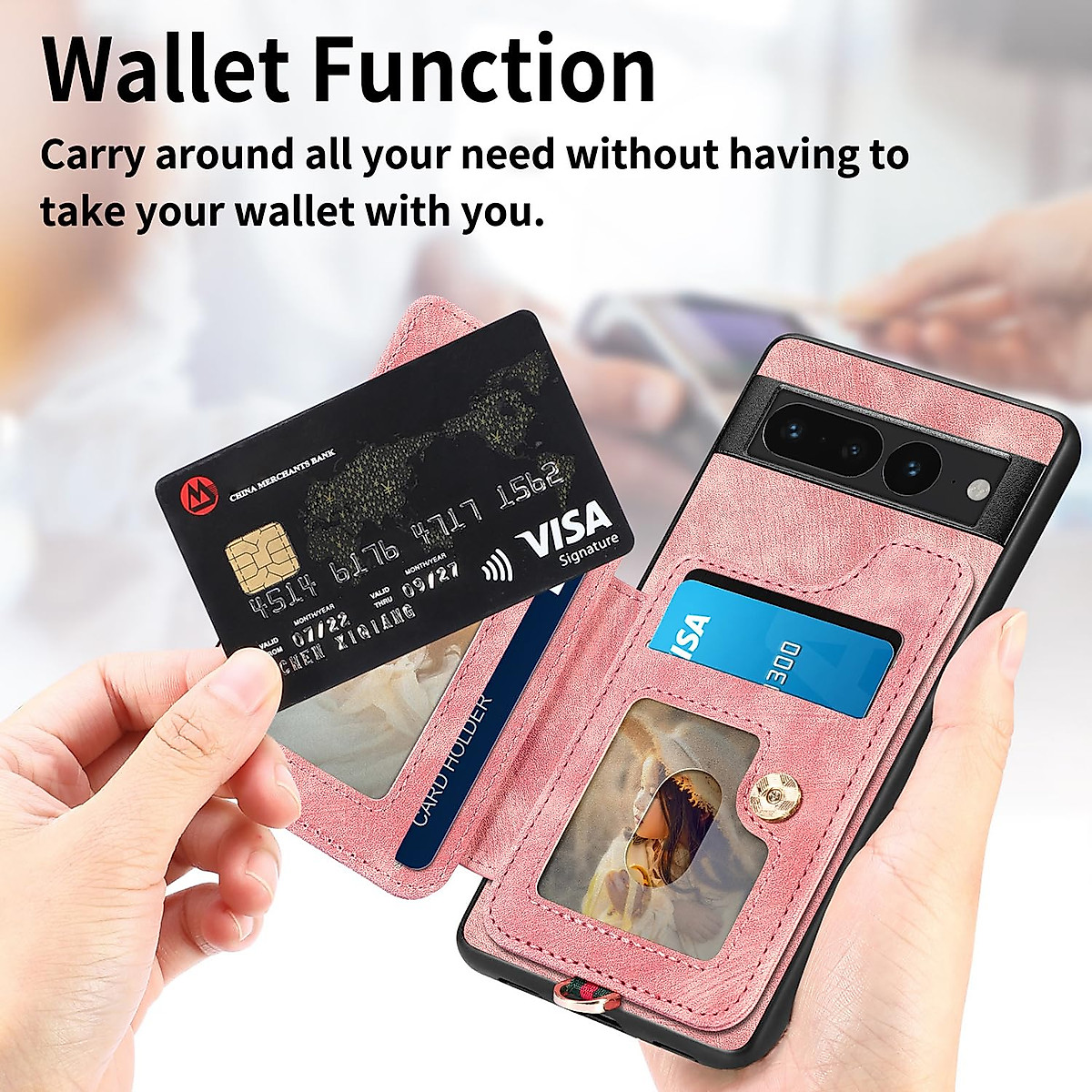 for Samsung A04 Phone case, Leather case flip Card Protection case Black