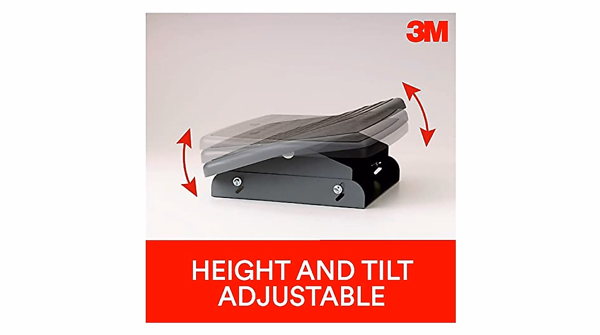 3M Adjustable Foot Rest | Ergonomic Under-Desk Support for Comfort