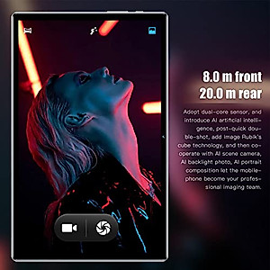Soraz 10.1 Inch Tablet, 2.4G 5G Dual Band 8000mAh 1960x1080 IPS Tablet PC Black for Android 12.0 (US Plug)