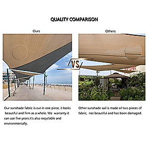 Tronssien Rectangle 8'x12' Sun Shade Sail,95% UV Blockage Canopy Awning for Outdoor Patio and Garden, Yard Activities