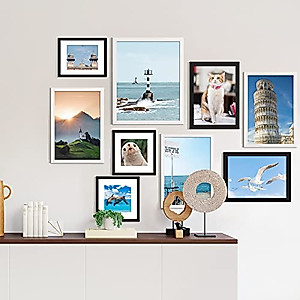 DABLUE 16x20 Picture Frame White Solid Wood Frame 16 by 20 Poster Frame for Horizontal and Vertical Wall Mounting,3 Pack 20x16 Photo Frame