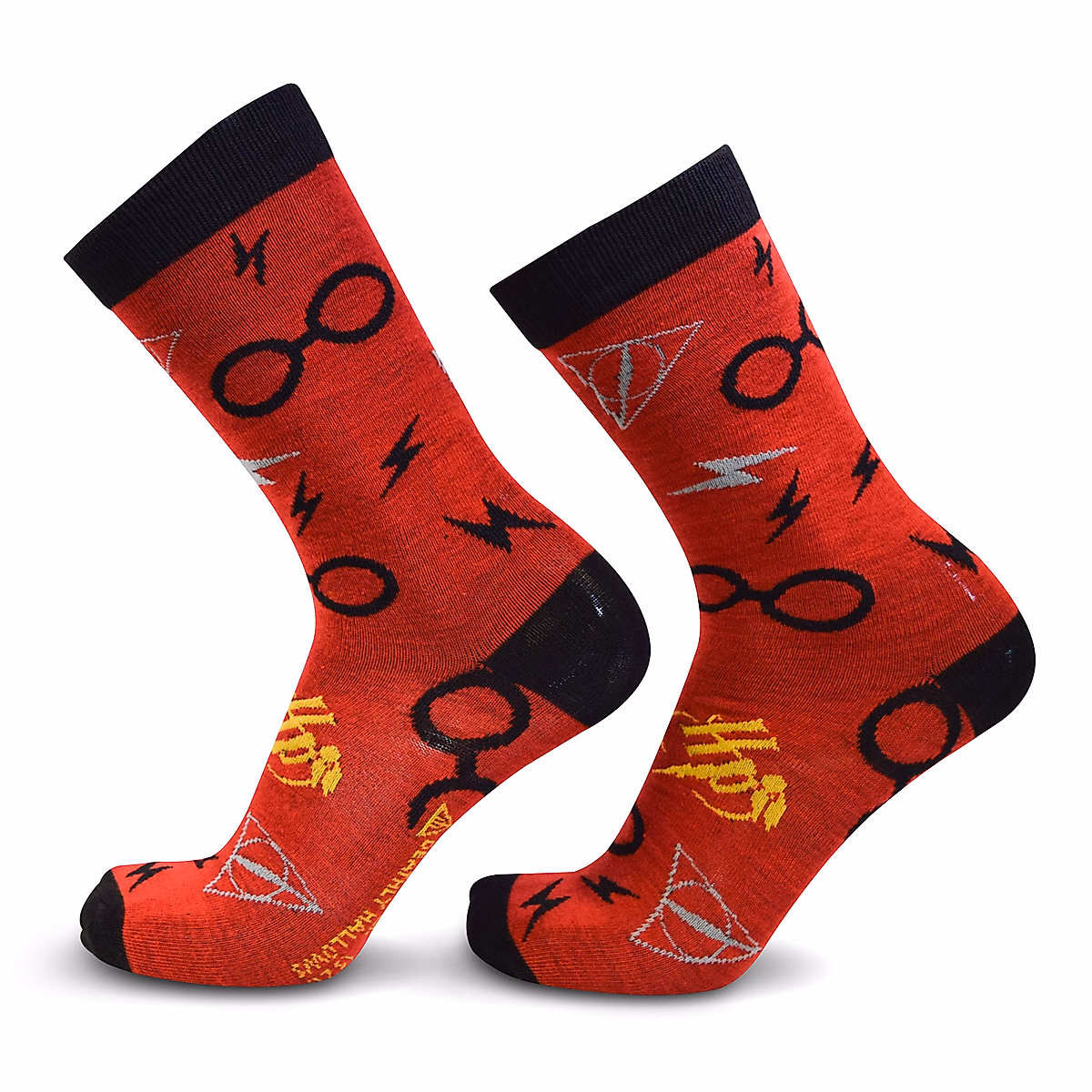 Harry Potter 9 3/4 Hogwarts Express Lightning Bolt Pair 2 Pack Socks