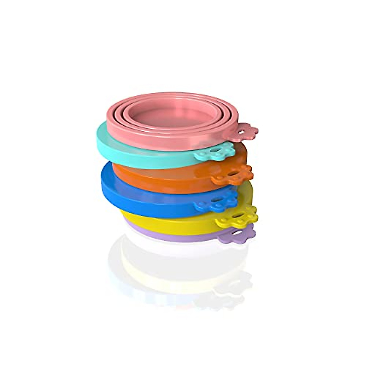 WANBAO 6 Pcs Food Can Lids Pet Can Covers for All Standard Size Dog and Cat Food Can Lids