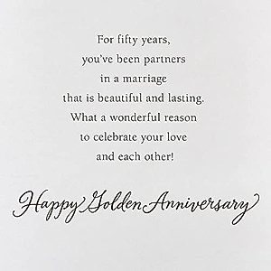 American Greetings 50th Anniversary Card for Couple (Beautiful and Lasting)