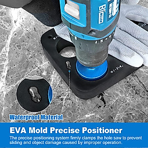 MARSBASE Diamond Hole Saw Kit, 10 PCS Serrated Brazing Tile Core Drill Bits Sets with EVA Mould for Hole Saw Guide Jig Hollow Drill Hole Saw to Ceramic, Glass, Tile, Gypsum, Wood, Marble, Granite