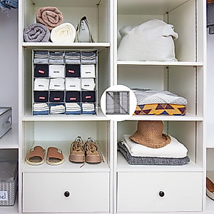 GRANNY SAYS Bundle of 3-Pack Trapezoid Closet Storage Bins & 2-Pack Socks Storage Organizers