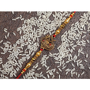 Riddhika Ventures Brother Rakhi with Greeting Card | Rakhi Gifts for Brother, Sister, Bhaiya, Bhabhi for Indian Raksha Bandhan Festival (K15)