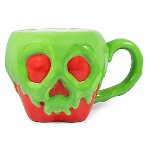 Disney Evil Queen Poison Apple Sculpted Ceramic Mug | Holds 20 Ounces