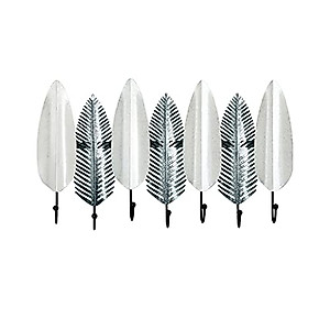 LHLLHL Wrought Iron Decorative Hook Into The Door Hanger Wall Hanging Porch Creative Coat Hook Door Key Hook (Color : Gray, Size : 55cm)