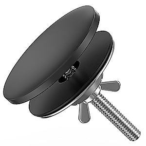 Sink Hole Cover Black, Stainless Steel Metal 2" Kitchen Faucet Hole Cover Tap Hole Plug Matte Black for Leakage Prevention