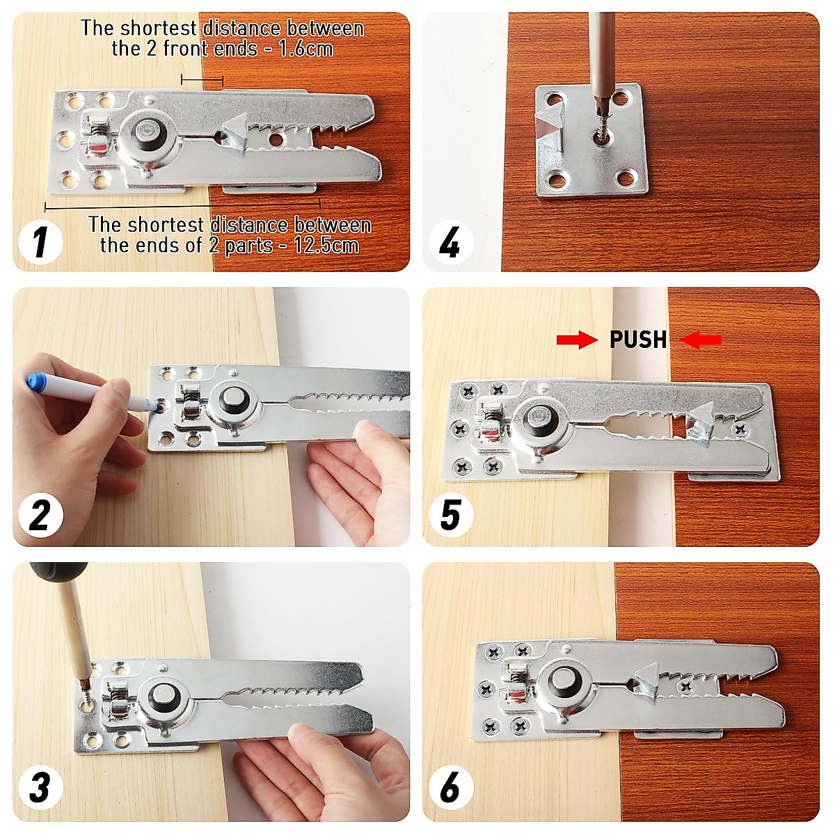 HOWDIA 4 Pack Sectional Couch Connector with Screws