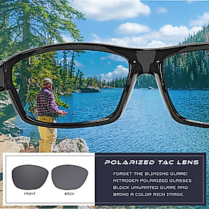 Nitrogen Polarized Wrap Around Sport Sunglasses for Men Women UV400 Driving Fishing Running Sun Glasses