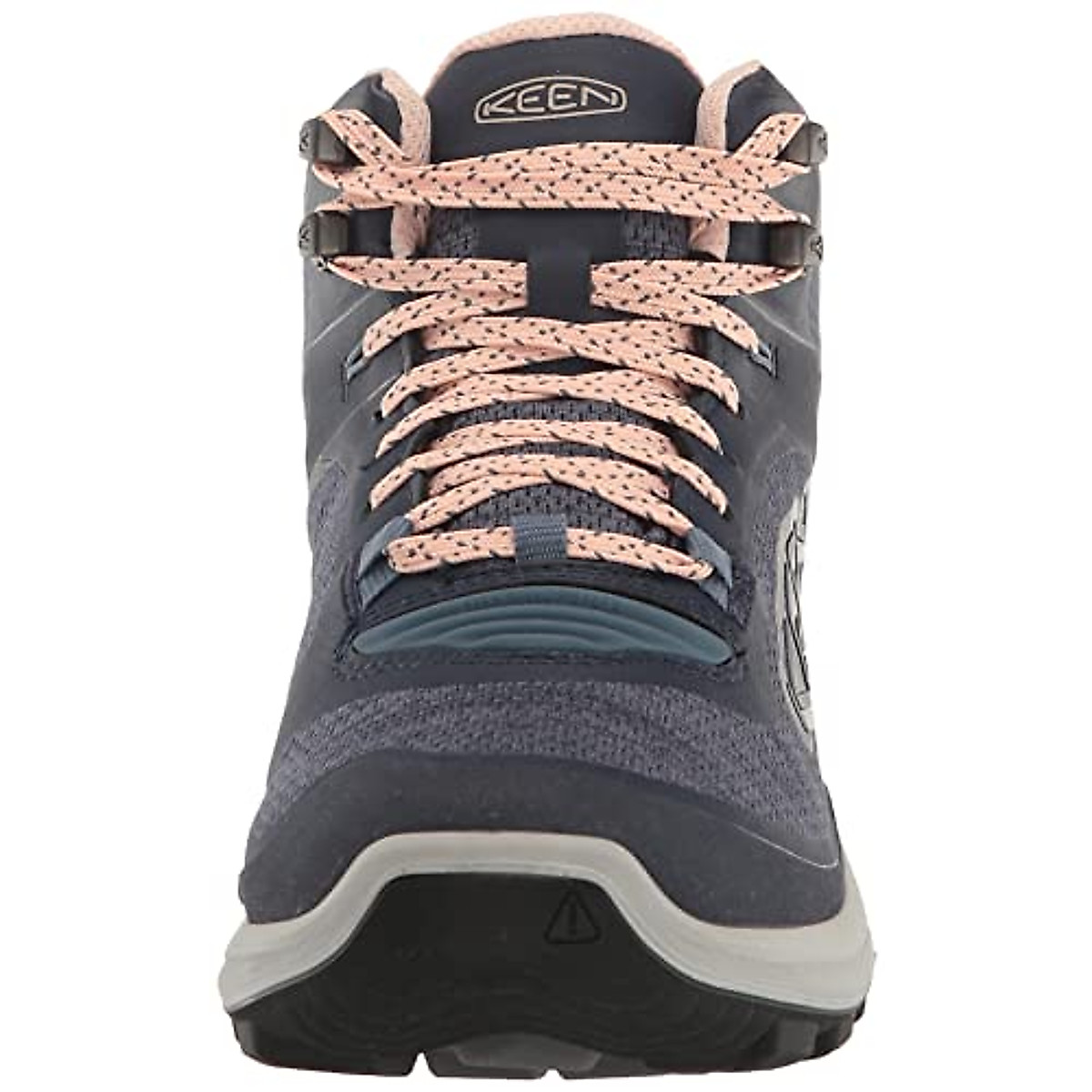KEEN Women's Terradora Flex Mid Height Waterproof Hiking Boots, Vintage Indigo/Peachy, 6.5