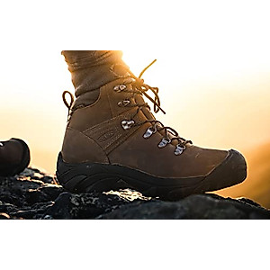 KEEN Men's Pyrenees Mid Height Waterproof Hiking Boots, Syrup, 13