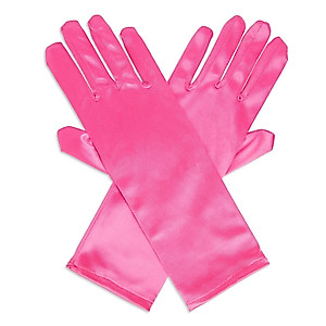 Juvale 4 Pairs of Satin Princess Gloves For Little Girls Dress Up Costumes, Tea Party, Birthday, Wedding, Pageant (4 Colors)