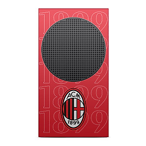 Head Case Designs Officially Licensed AC Milan 1899 Black Logo Art Vinyl Sticker Gaming Skin Decal Cover Compatible with Xbox Series S Console and Controller Bundle