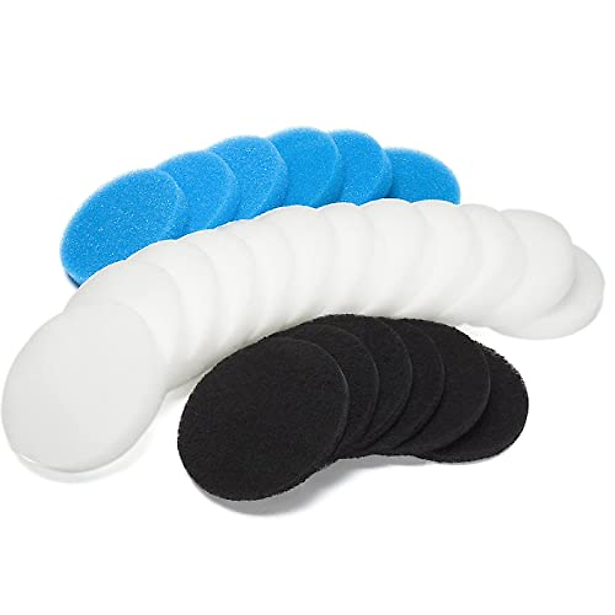 LTWHOME Value Pack of Carbon Filter, Coarse Filter and Fine Filter Pads Set Suitable for Eheim Classic 2217/600 2616175 (Pack of 24)