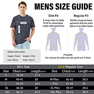 Merino Protect 100% Merino Wool T Shirts for Men Odor Resistance Base Layer Lightweight Hiking Travel T-Shirt Soft Undershirt Dark Grey Heather