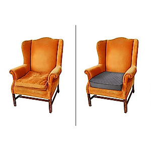 COMFORTANZA Extra Large 20x20x5 Soft Memory Foam Chair Seat Cushion for Recliner, Couch, Armchair with Plush Washable Cover, Non-Slip Base for Tailbone Pain & Pressure Relief - Floor Cushion - Brown