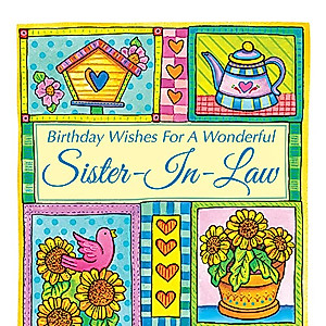 Birthday Card Sister-In-Law | Made in America | Eco-Friendly | Thick Card Stock with Premium Envelope 5in x 7.75in | Packaged in Protective Mailer | Prime Greetings
