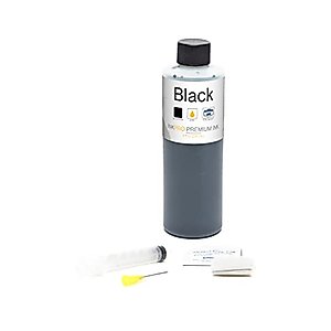 InkPro Premium Black Ink Refill Kit for HP 60, 60XL, 61, 61XL, 62, 62XL, 63, 63XL, 64, 64XL, 65, 65XL, 67, 67XL Cartridges 8oz 236ml
