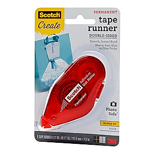 Scotch Tape Runner, Double Sided Tape Roller, .31 in x 49 ft, 1/Pack
