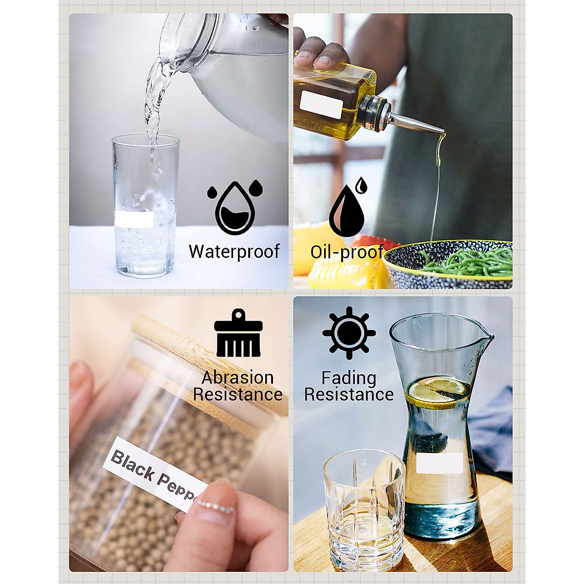 Phomemo D50 Label Maker with 3 Rolls Transparent Adhesive Label 24mm*6mm