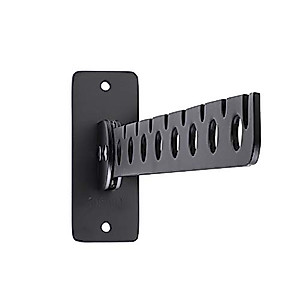 Sumnacon 12 Inch Stainless Steel Clothes Hanger Racks - 2Pcs Wall Mounted Folding Garment Hooks with Screws, Space Saver Clothing and Closet Storage Organizer for Laundry Room Bedroom Bathroom, Black