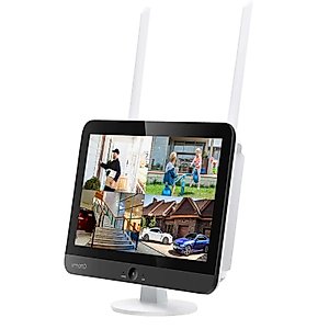 XMARTO 10CH H.265+ 4K Ultra HD Network Digital Video Recorder NVR with 12.1" HD Screen (Dual WiFi Inside, Long Range WiFi, G3 Auto WiFi Relay, SATA HDD and Cloud Storage)