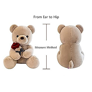 SHAFISH 13.7in Cute Plush Teddy Bear Stuffed Animal Teddy Bear Plush Doll Toy Gift for Children, Decoration for Party (White, 35cm/13.7in)