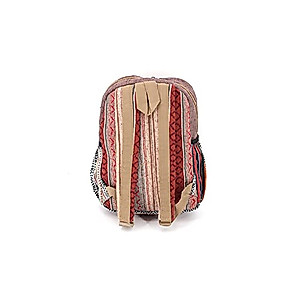 Unique Tie-dye Mini Hemp Backpack Small Back Pack Boho Backpack 100% Himalaya Hemp| 100% VEGAN | Handmade with Love. (Brown)