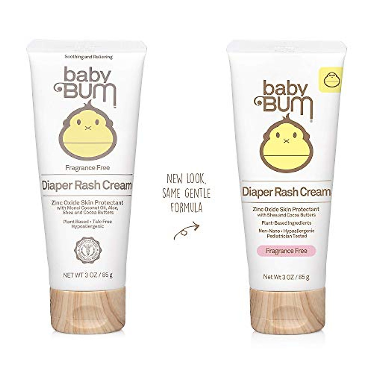 Baby Bum Diaper Rash Cream | Natural Zinc Oxide Ointment for Maximum Relief and Rash Prevention| Fragrance Free | Gluten Free and Vegan | 3 FL OZ