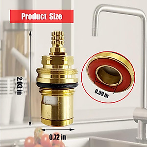 Ceramic Cartridge Assembly Replace 013787-45,Hot Ceramic Cartridge Faucet Filter Element,Compatible with T&S Brass Faucets,Temperature 40F-140F,Pressure 20PSI-125PSI