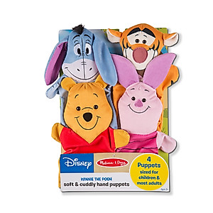 Melissa & Doug Disney Winnie the Pooh Soft & Cuddly Hand Puppets Toys For Kids Ages 2+