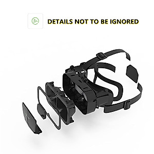 VR Headset, 3D Virtual Reality Glasses with Blu-ray Eye Protected Light & Small, 3D Glasses for Watch Movies, Video & Play Game, Support 4.7-7.0” Smartphone. (Without Controller)