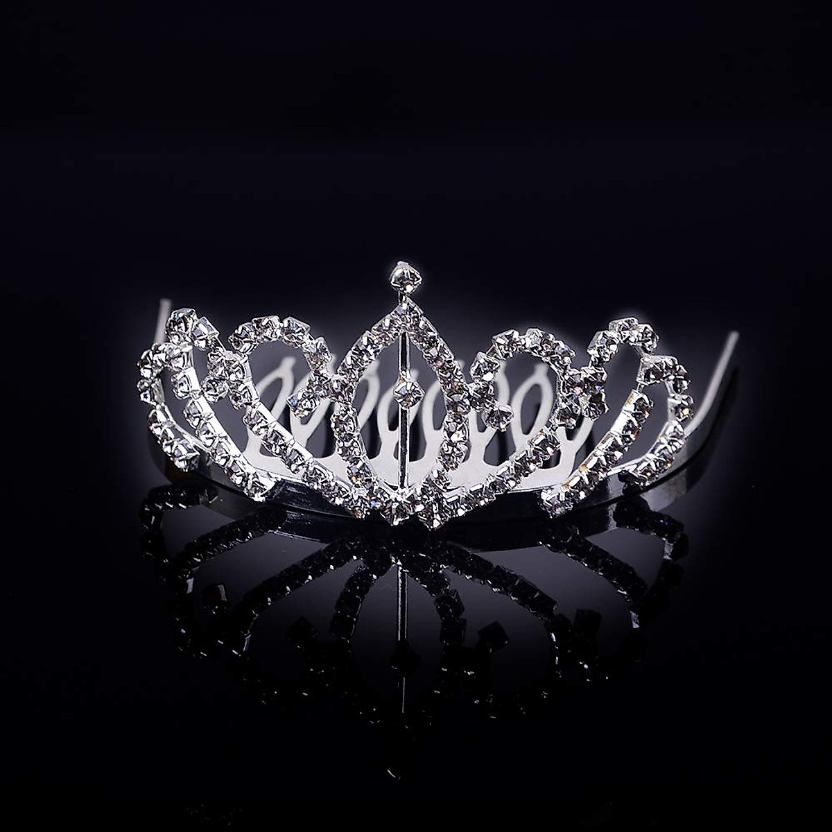 Mini 2.56 inchs Rhinestone Tiara Comb Crown for Girls Wedding Bride Prom Birthday Pegeant Prinecess Party