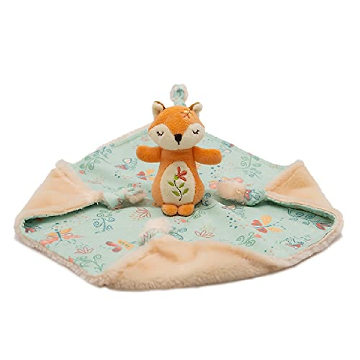 Mary Meyer Fairyland Forest Stuffed Animal Security Blanket 13 x 13Inches, Fox