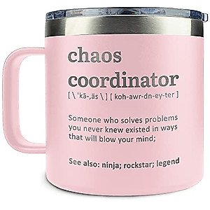Gifts for Women - Boss Lady Gifts for Women, Her, Coworker, Manager, Teacher, Boss - Chaos Coordinator Gifts, Thank You Gifts for Women - Birthday Christmas Gifts for Women, Boss Day Gifts - 14 Oz Mug